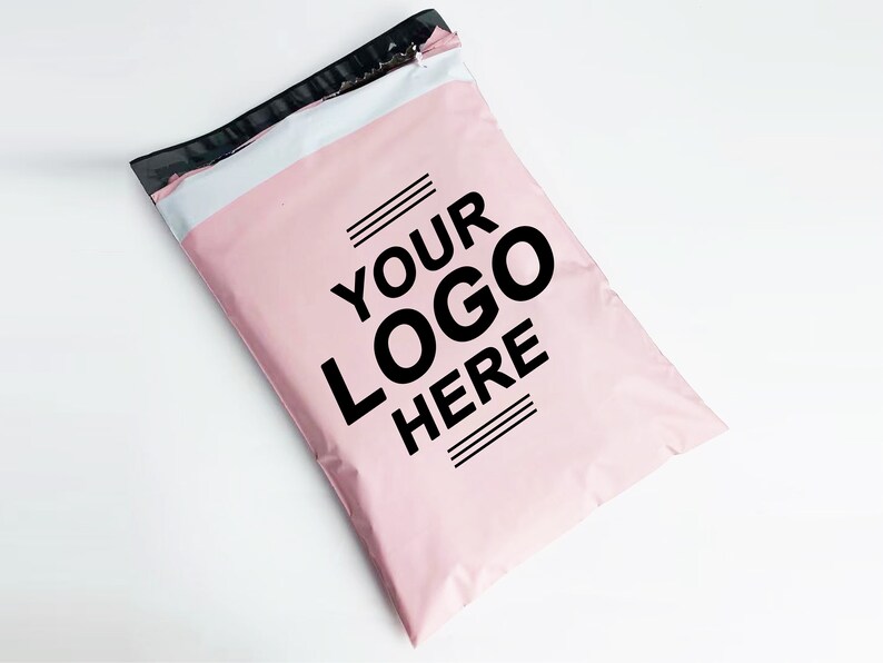 500 Pcs Custom Pink Express Bag, Degradable Mailing Bag, Personalized ...