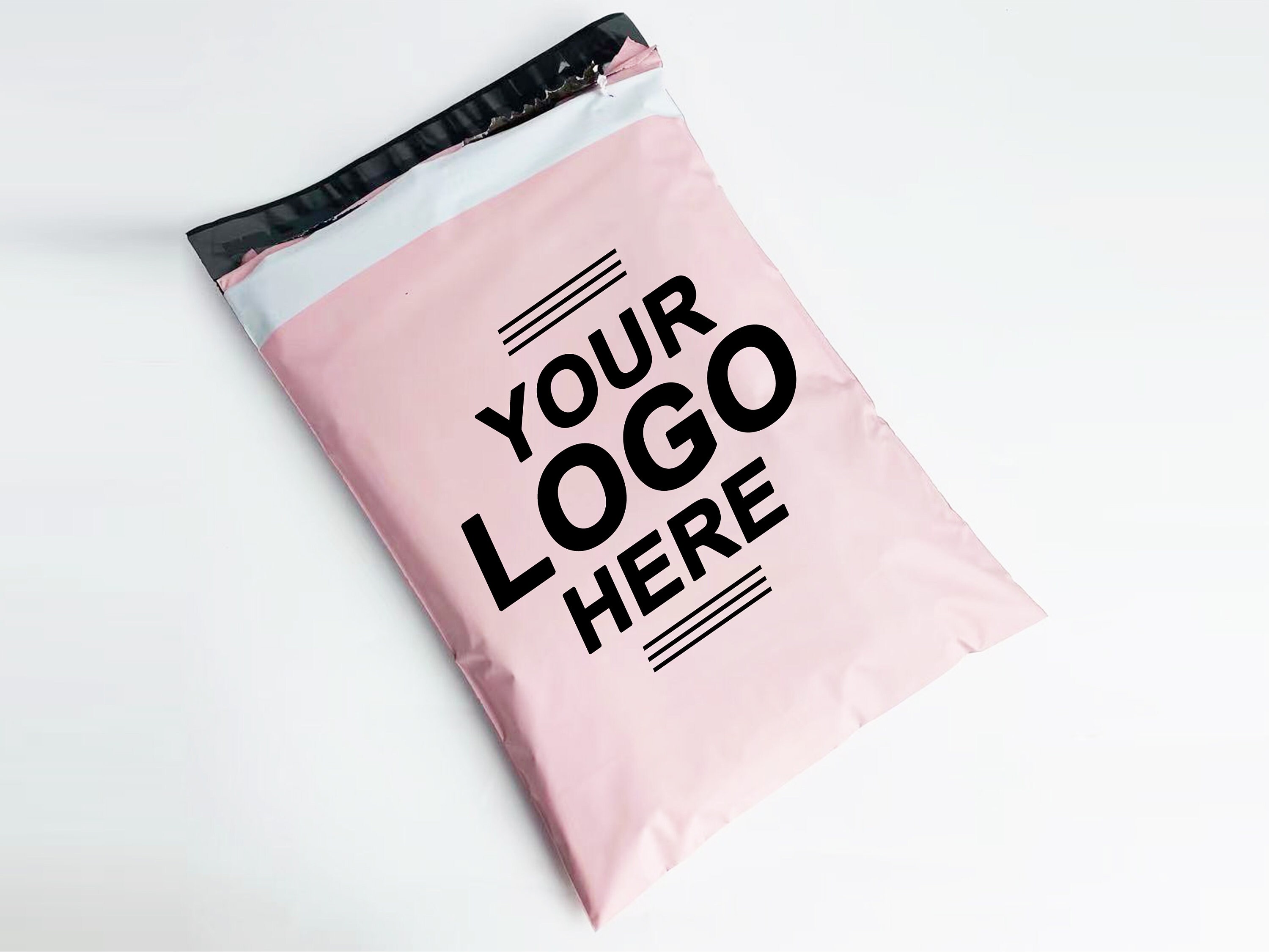 500 Pcs Custom Pink Express Bag, Degradable Mailing Bag, Personalized ...