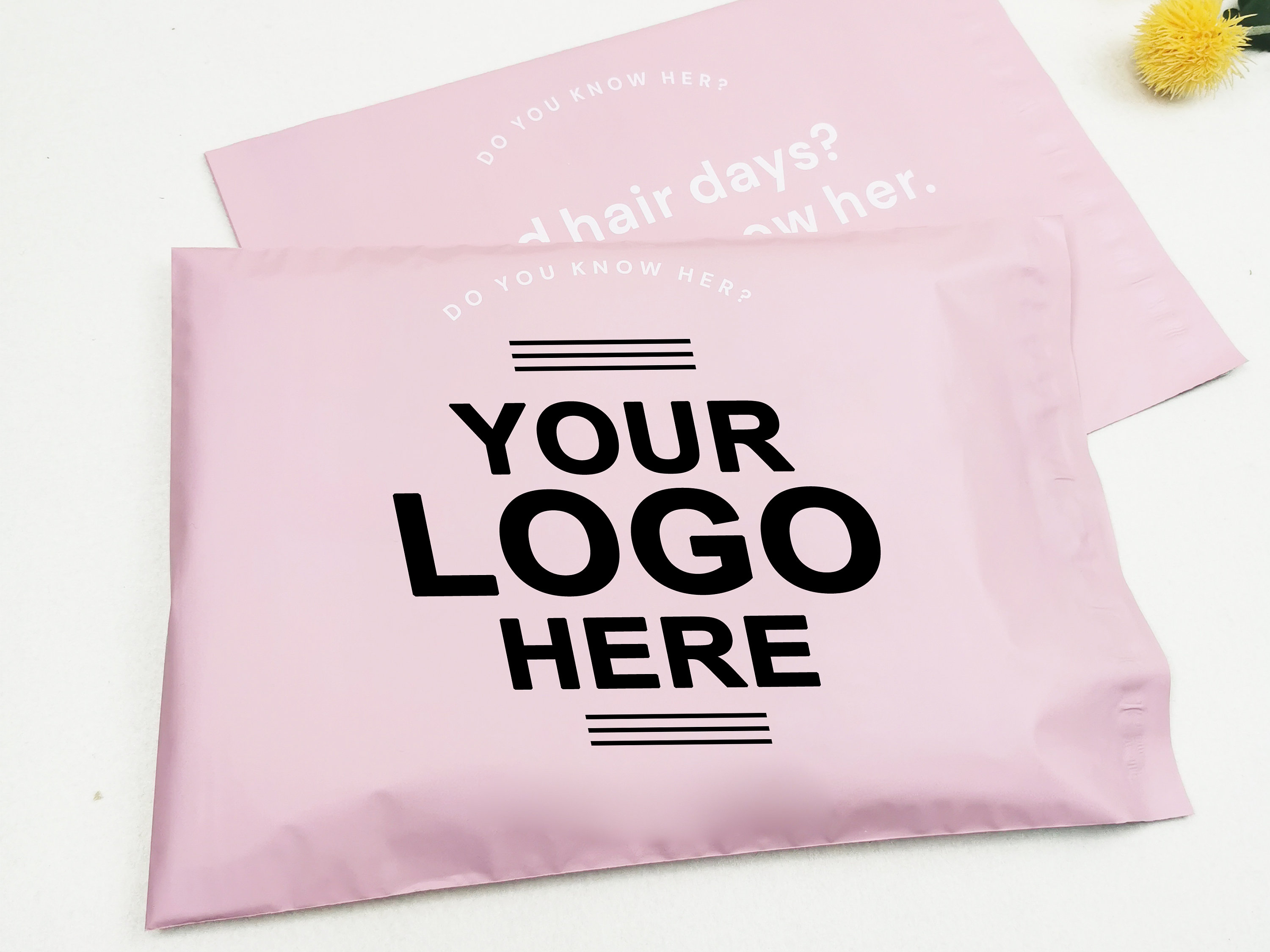 500 Pcs Custom Pink Express Bag, Degradable Mailing Bag, Personalized ...