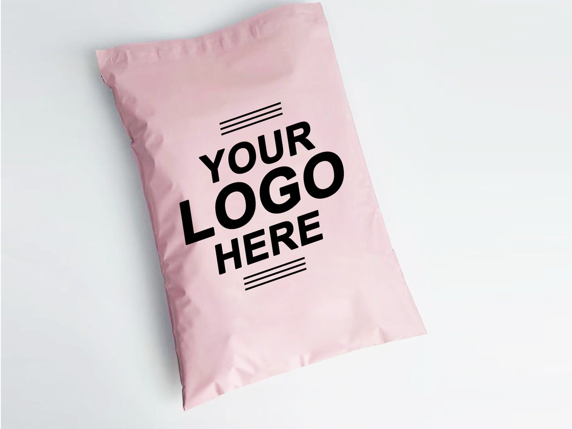 500 Pcs Custom Pink Express Bag, Degradable Mailing Bag, Personalized ...