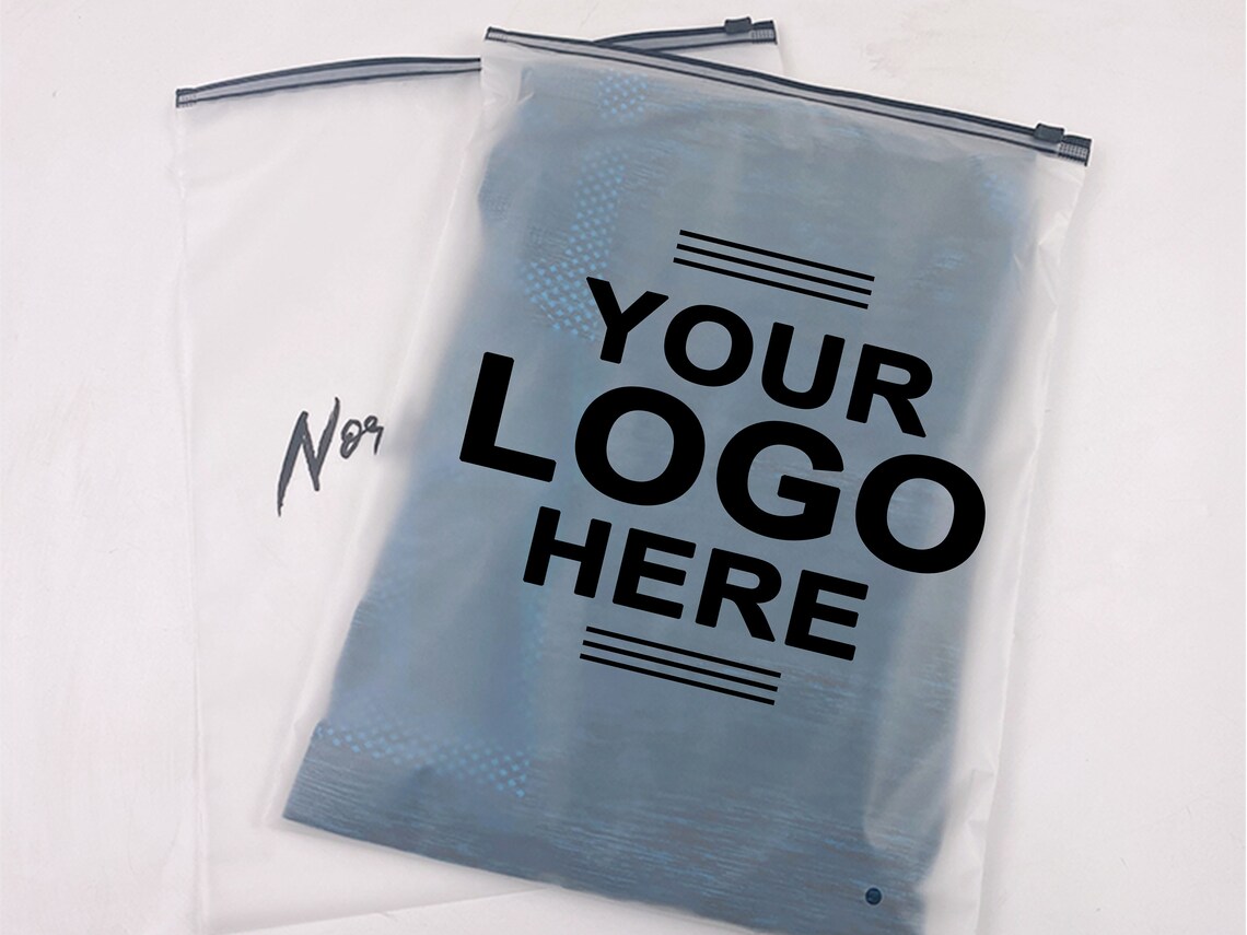 200 Pieces Custom Frosted Black Garment Bags, Clothing Bags, Shipping ...