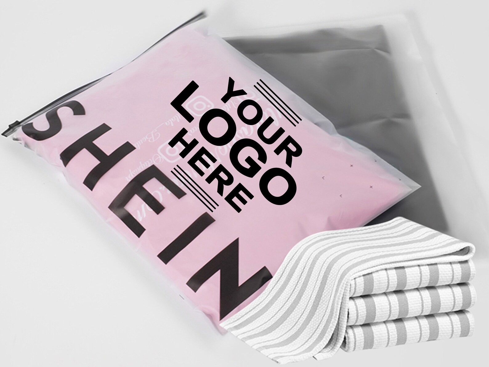 200 Pieces Custom Frosted Black Garment Bags, Clothing Bags, Shipping ...