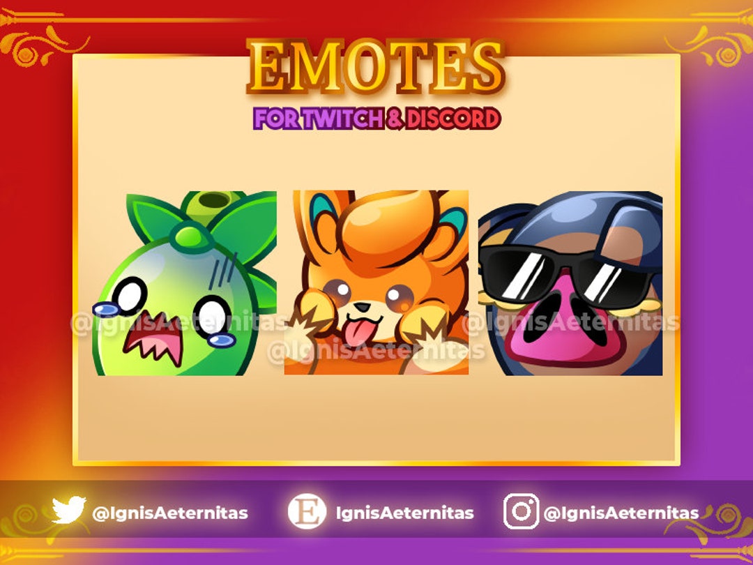 Pokémon Scarlet Violet Emote Set - Etsy