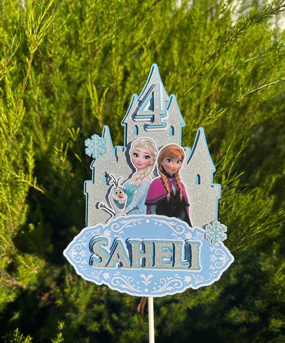 Personalized Frozen Cake Topper: Ana and Elsa Birthday Party - Etsy ...