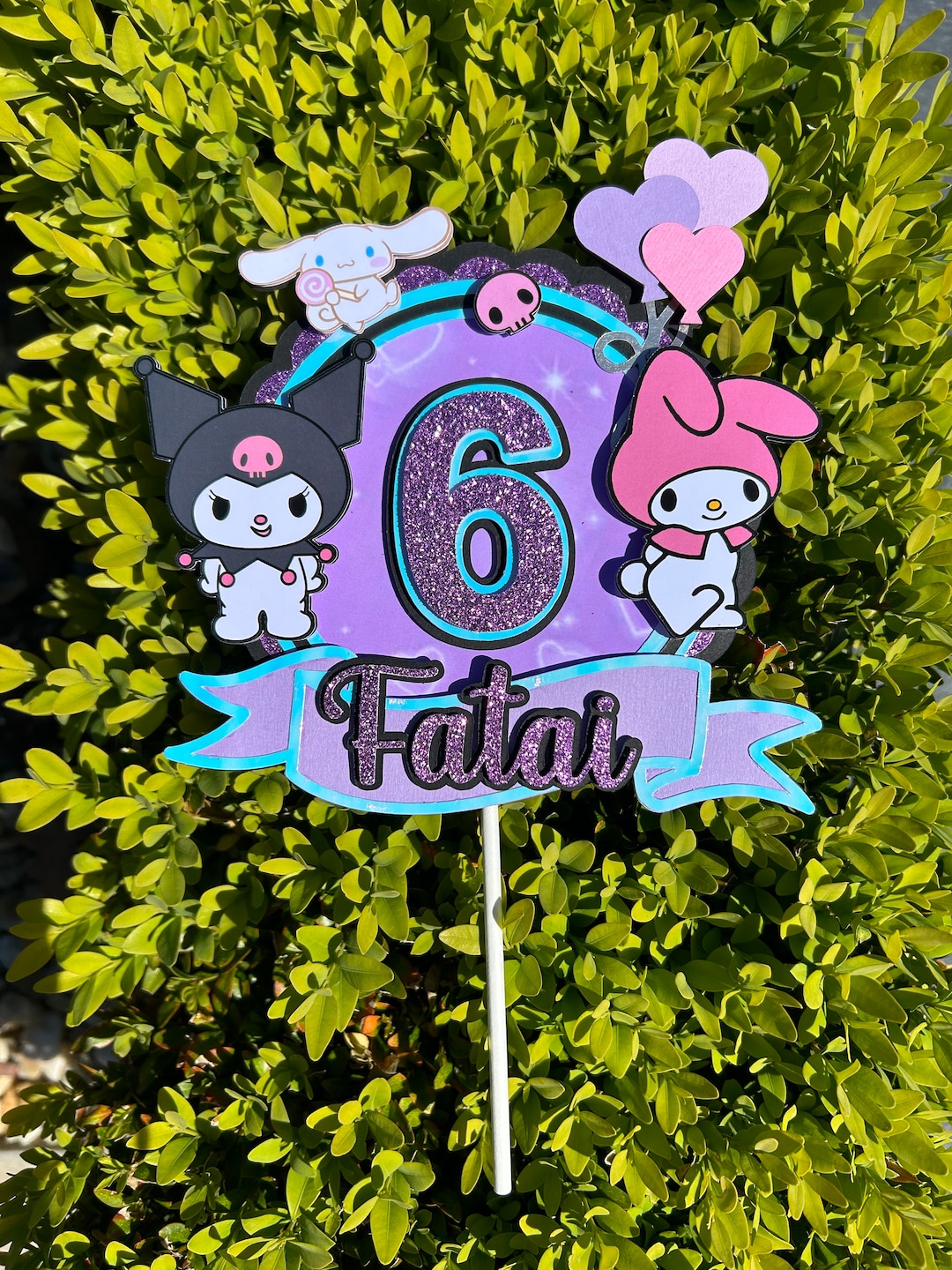 Kuromi Cake Topper Sanrio Cake Topper Cinnamon Roll Cake Topper - Etsy