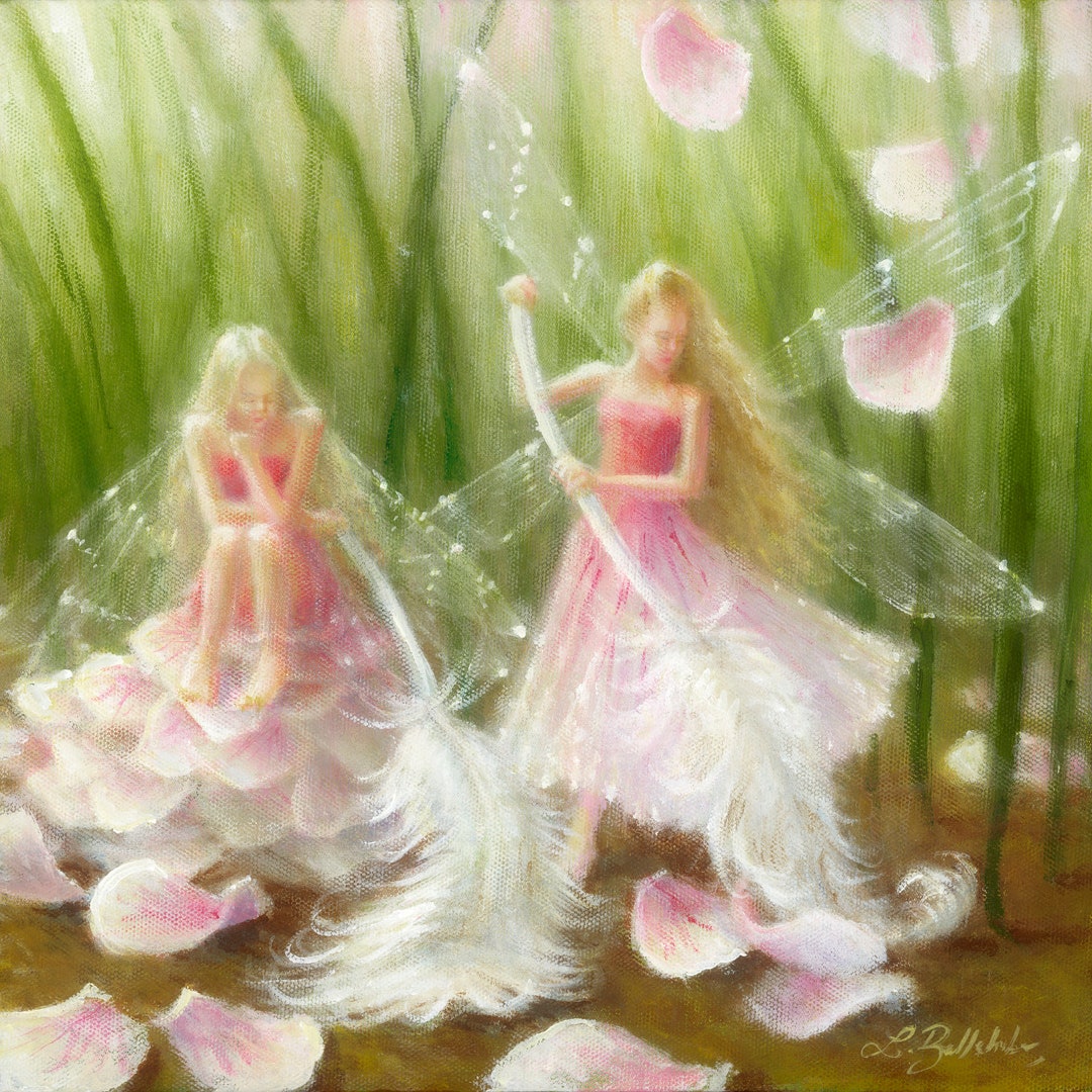 Fairy Card With Blossom Spring Birthday March April, Blank Inside ...