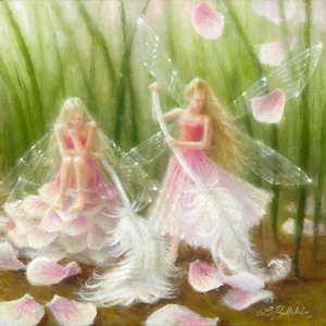 Fairy Card With Blossom Spring Birthday March April, Blank Inside ...