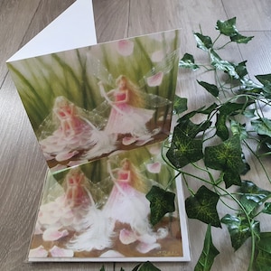 Fairy Card With Blossom Spring Birthday March April, Blank Inside ...