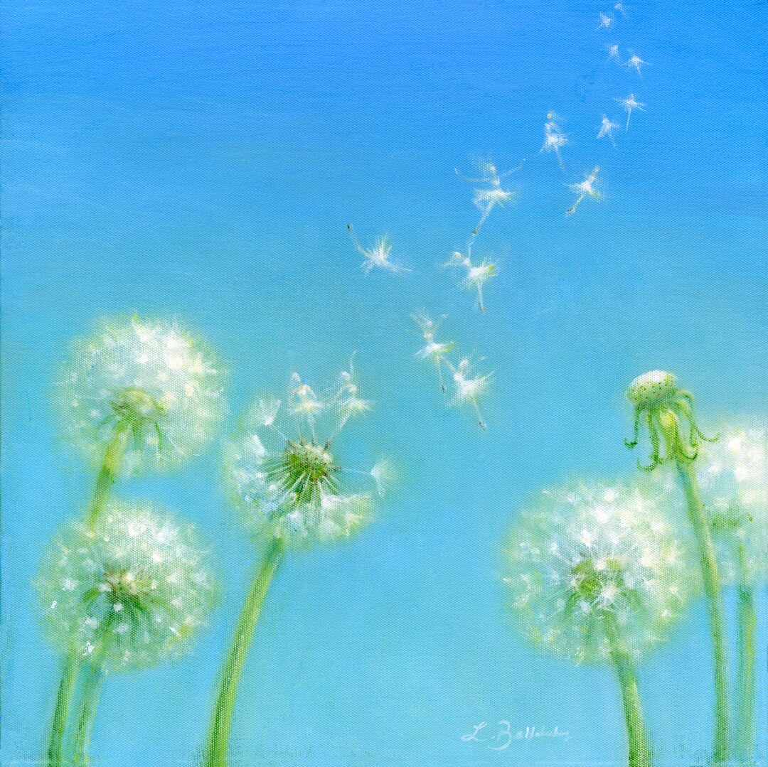 Seeds of Change Dandelion Limited Edition Giclee Fairy Blue Art Print ...