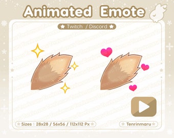 ANIMATED Pink Tail Hug Twitch Discord Streamer Tiktok Emote Cute ...