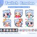 Cute Cat Boy Emotes X12 Light Blue Hair Blue Eyes AB Ver Chibi Emotes ...