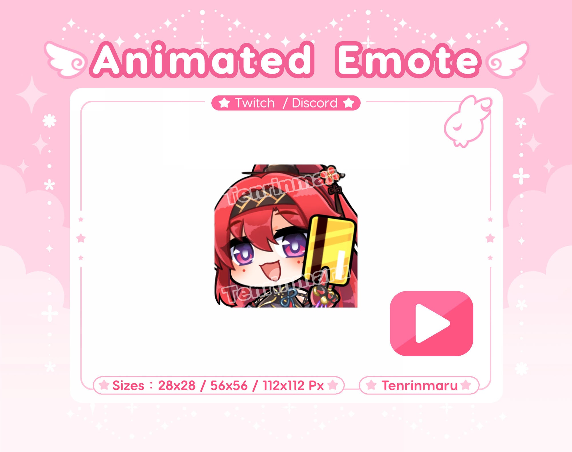 Wuthering Waves | Yinlin Credit Card Animated Emote | Twitch/discord ...