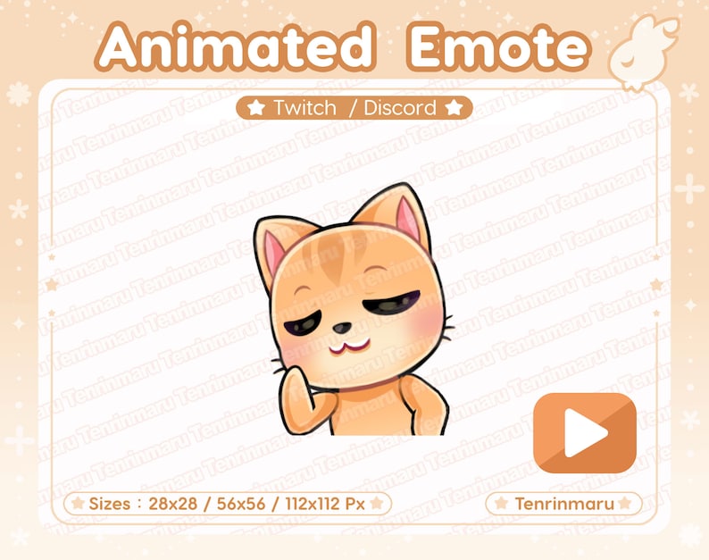 ANIMATED Dance Emote Cute Orange Cat Dancing Wiggle - Etsy