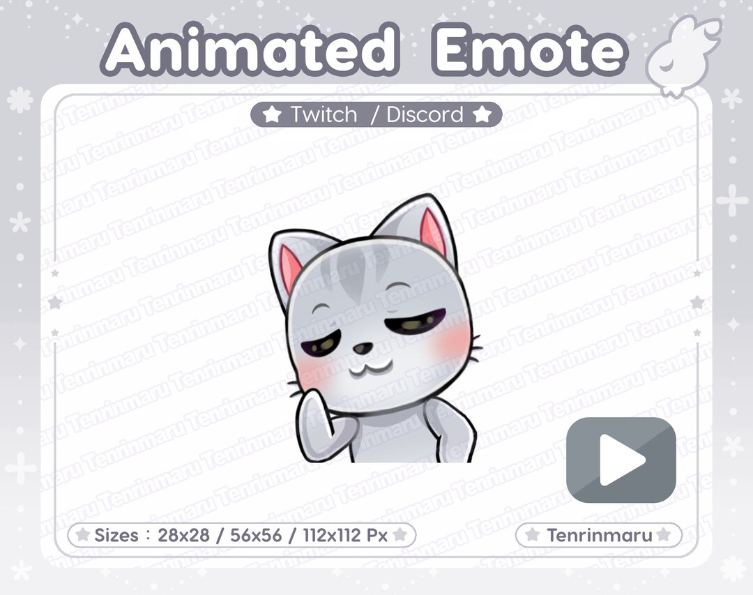 ANIMATED Dance Emote Cute Grey Cat Dancing Wiggle Twitch/discord ...