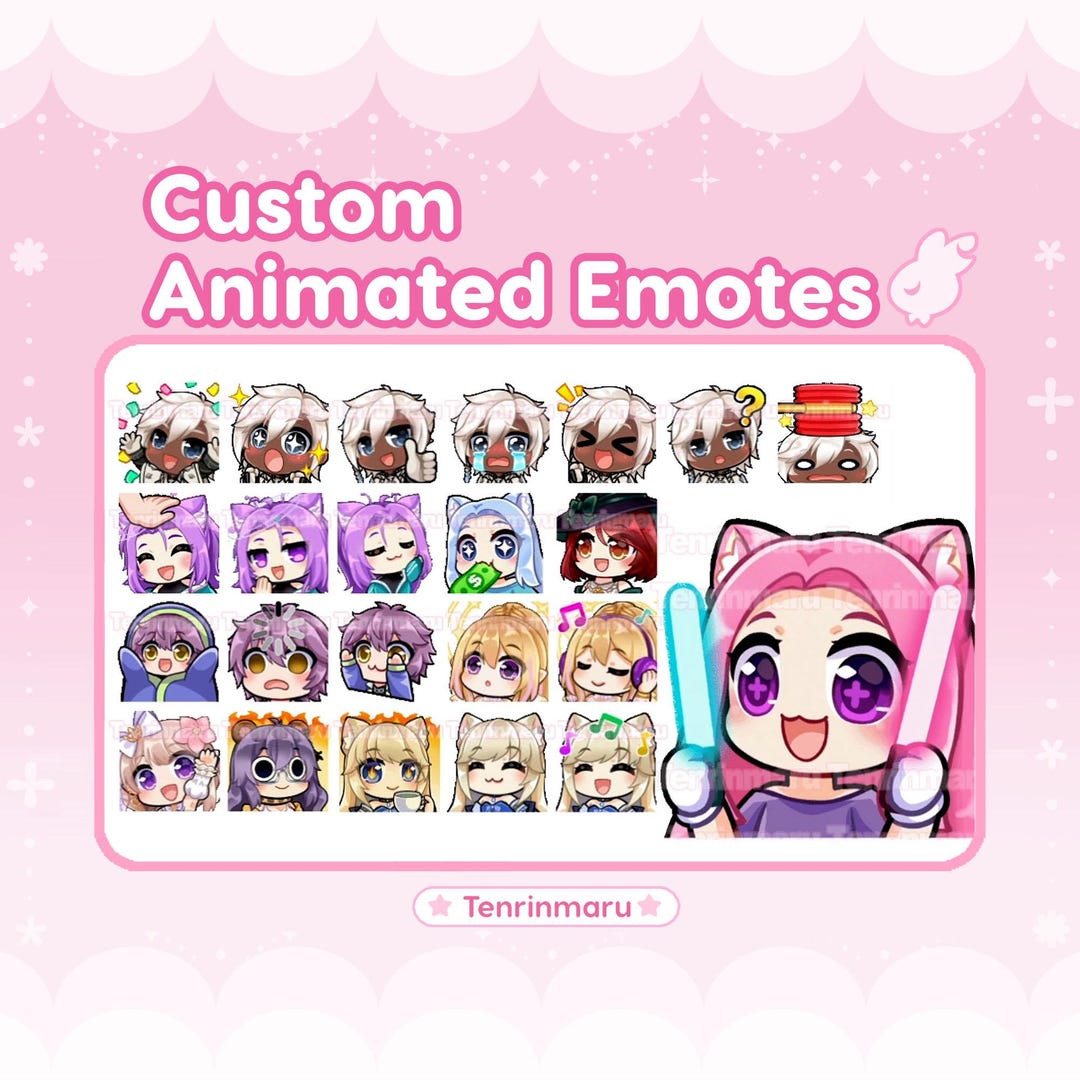 1 Custom Animated Emote | YCH | Anime Style | Chibi | Twitch /discord ...