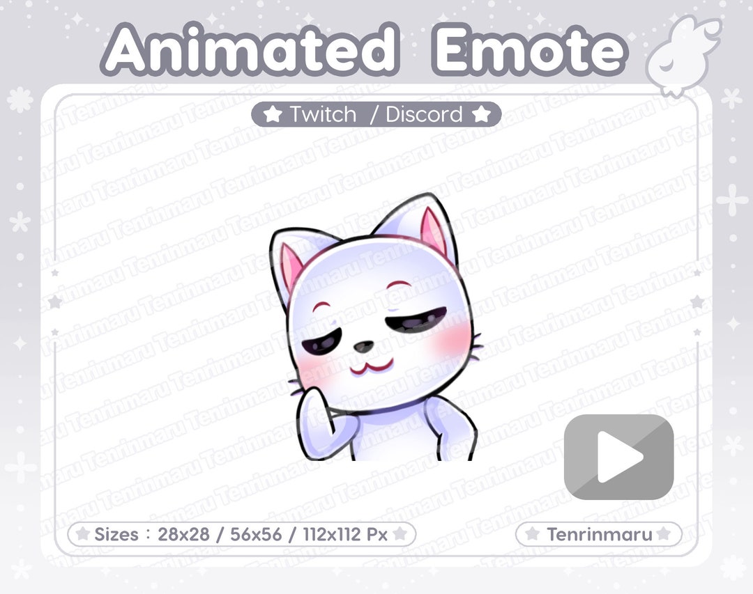ANIMATED Dance Emote Cute White Cat Dancing Wiggle Twitch/discord ...