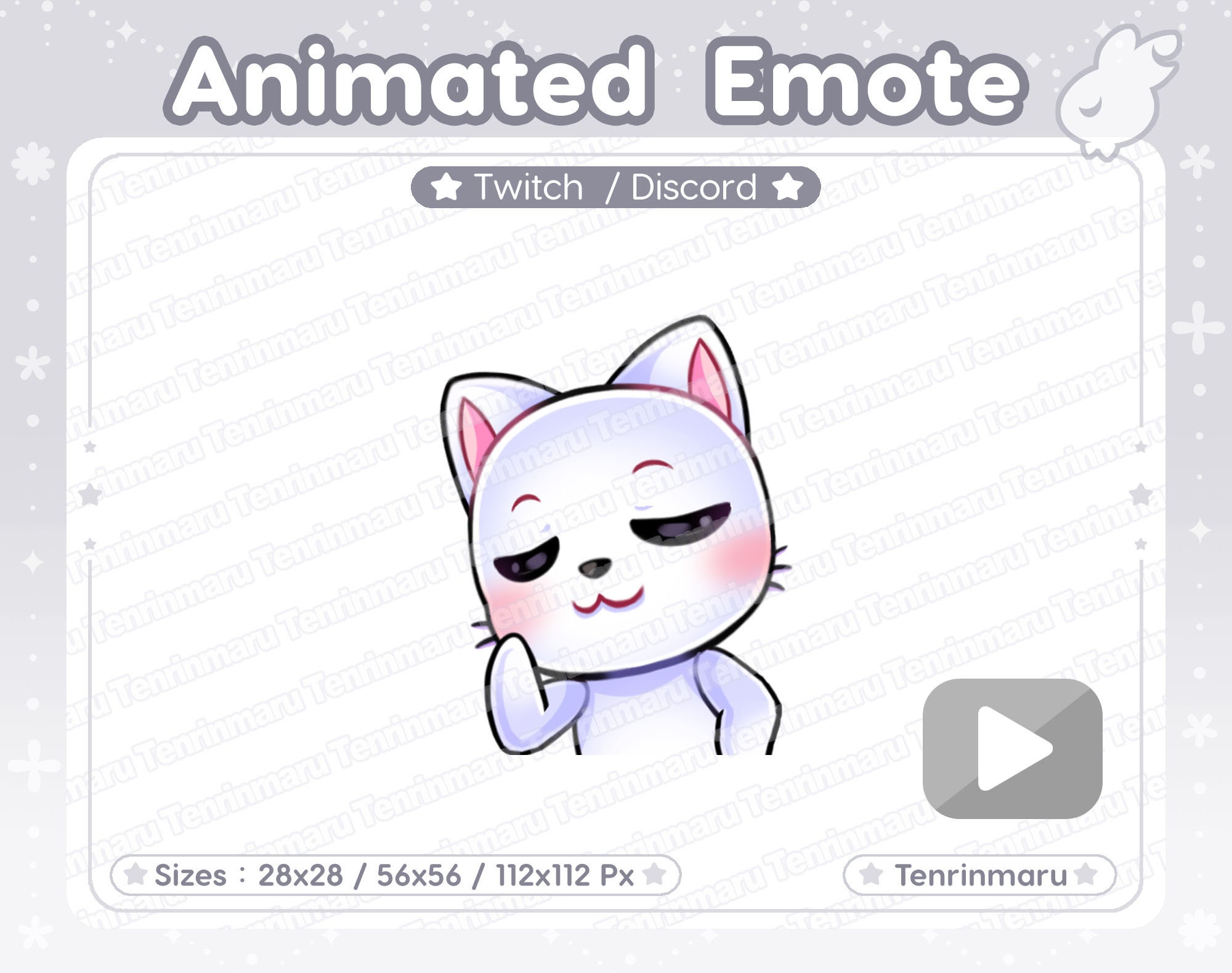 ANIMATED Dance Emote Cute White Cat Dancing Wiggle Twitch/discord ...