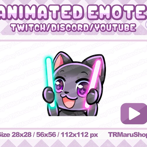 Animated Kawaii Rave Cat Dance Emote Twitch Discord - Etsy