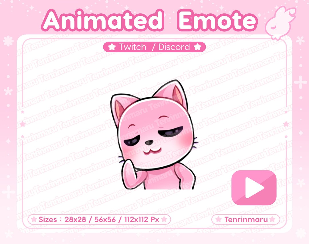 Animated Emote | Dance Emote | Cute Pink Cat | Dancing | Wiggle ...