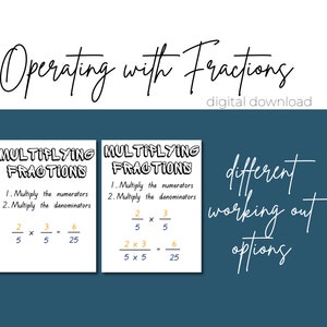 Fractions Posters | Adding, Subtracting, Multiplying and Dividing ...