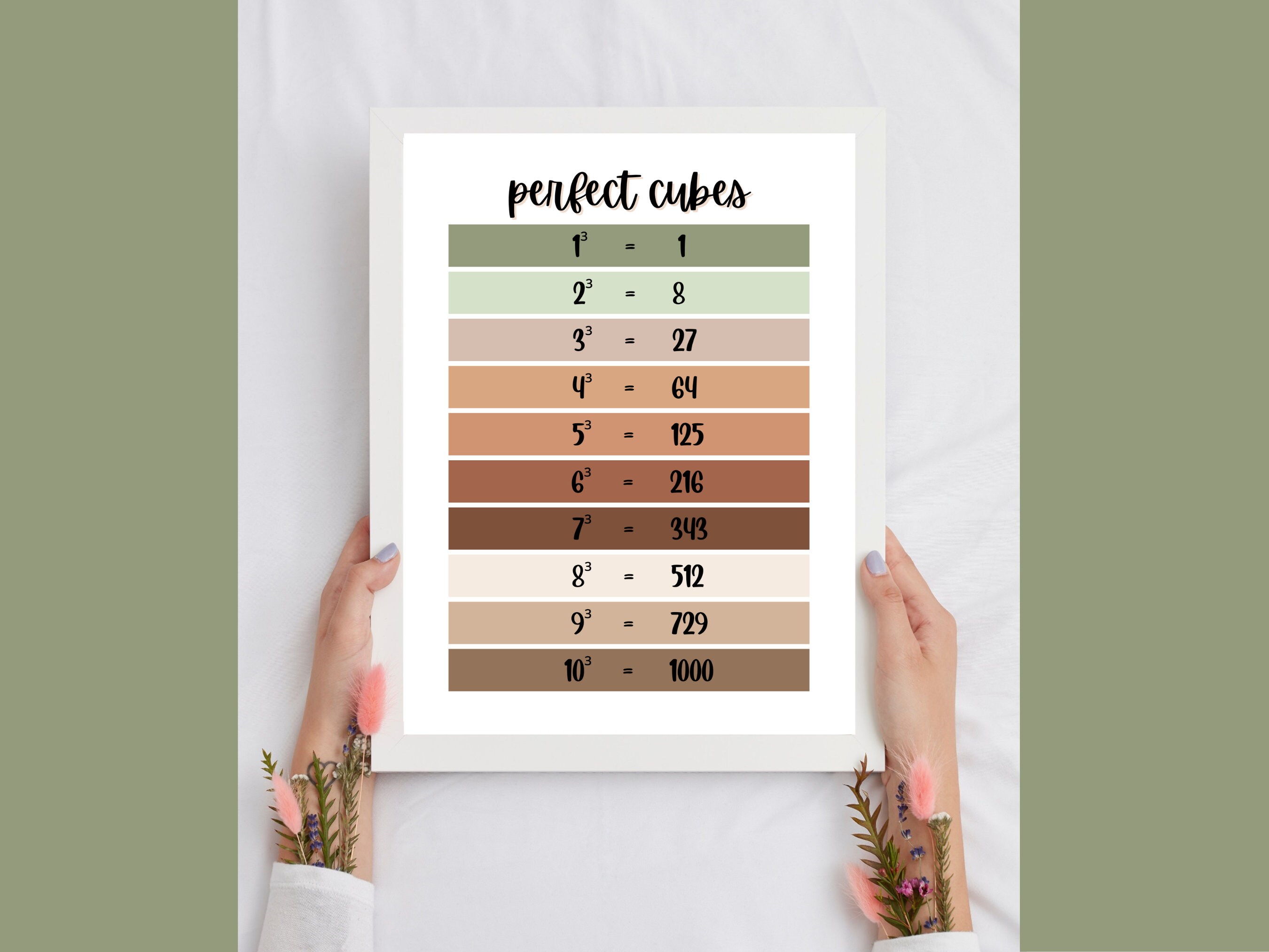 Geometry, Trigonometry, Squares and Cubes BUNDLE | Earthy Tones High ...