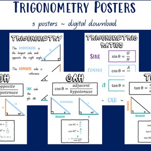 Trigonometry Poster - Etsy
