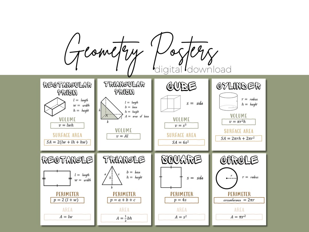 Geometry Posters Set of 8 Earthy Tones, Boho Neutral Colors | Area ...