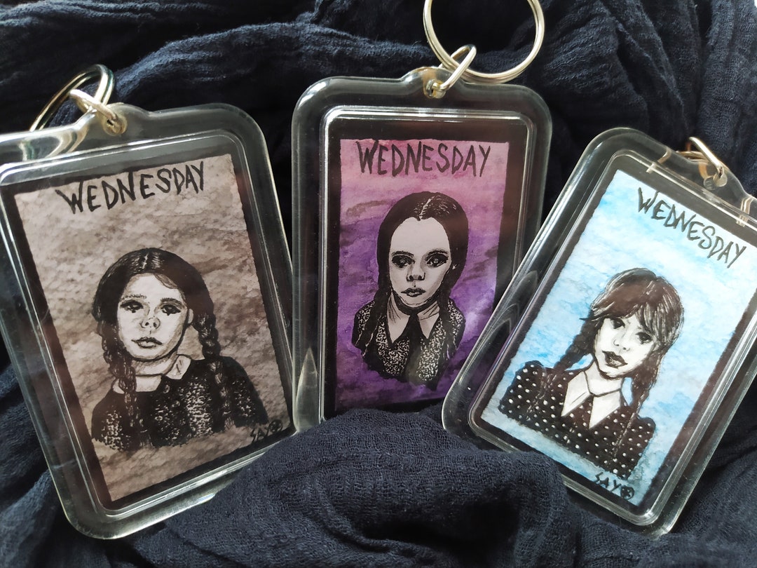 Wednesday Addams Key Rings - Etsy