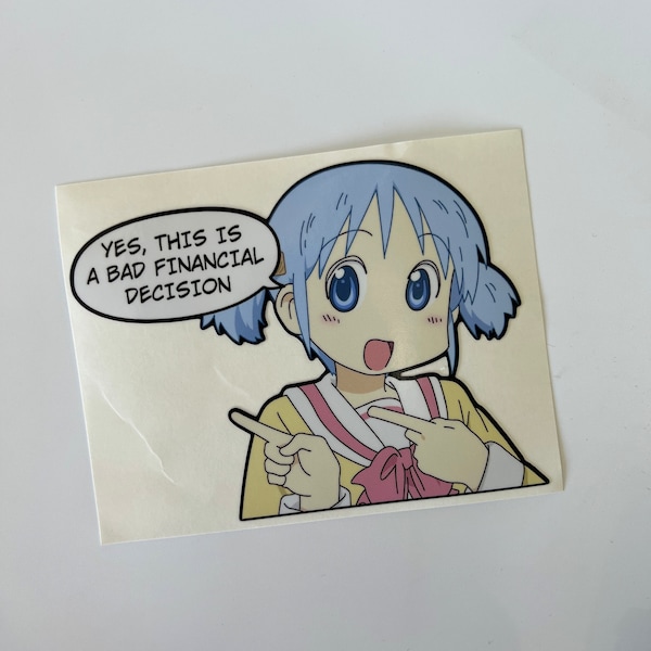 Anime Girl Decal Sticker - Etsy
