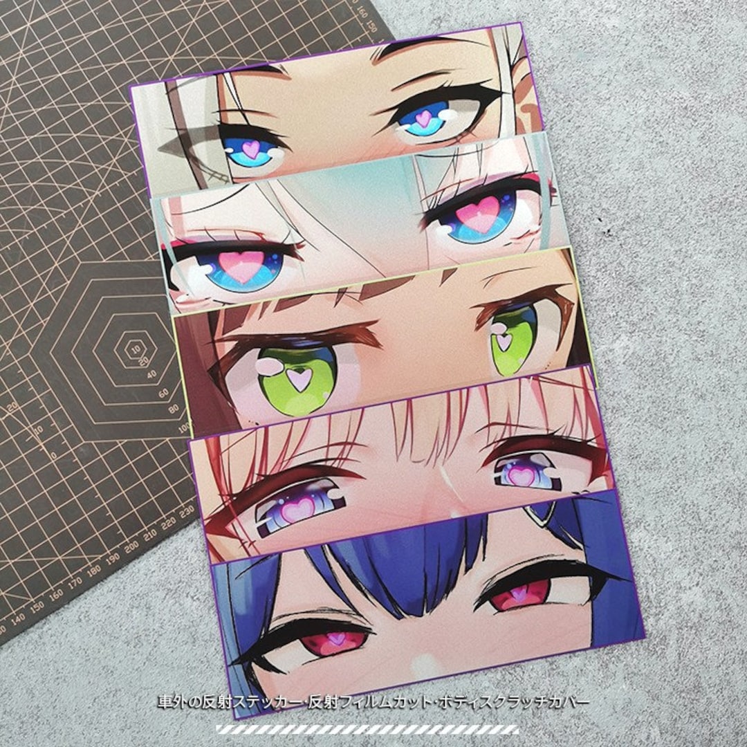 JDM Japanese Girl Eyes Anime Light Reflective Sticker Decal - Etsy Canada