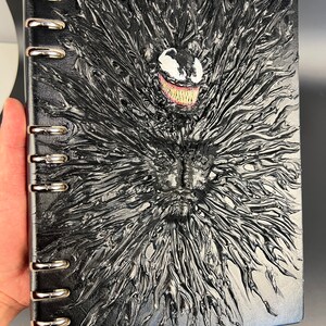 Raimi Spiderman Venom Notebook 3D Printed Hand Painted Sculpture Relief ...