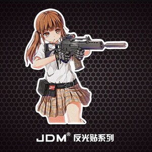 JDM Japanese Girl Anime Tactical JK Light Reflective Sticker Decal - Etsy
