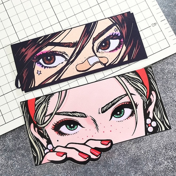 Anime Girl Eyes Sticker - Etsy