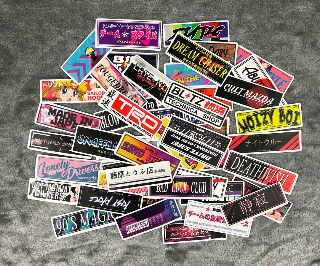 48 Pcs JDM Slap Vinyl Sticker Bomb Decal Pack - Etsy