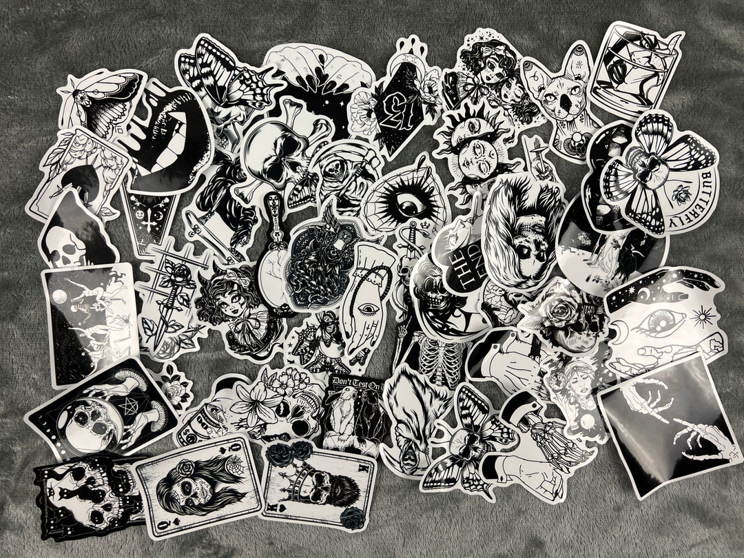 50 Pcs Gothic Vinyl Sticker Bomb Decal Pack - Etsy