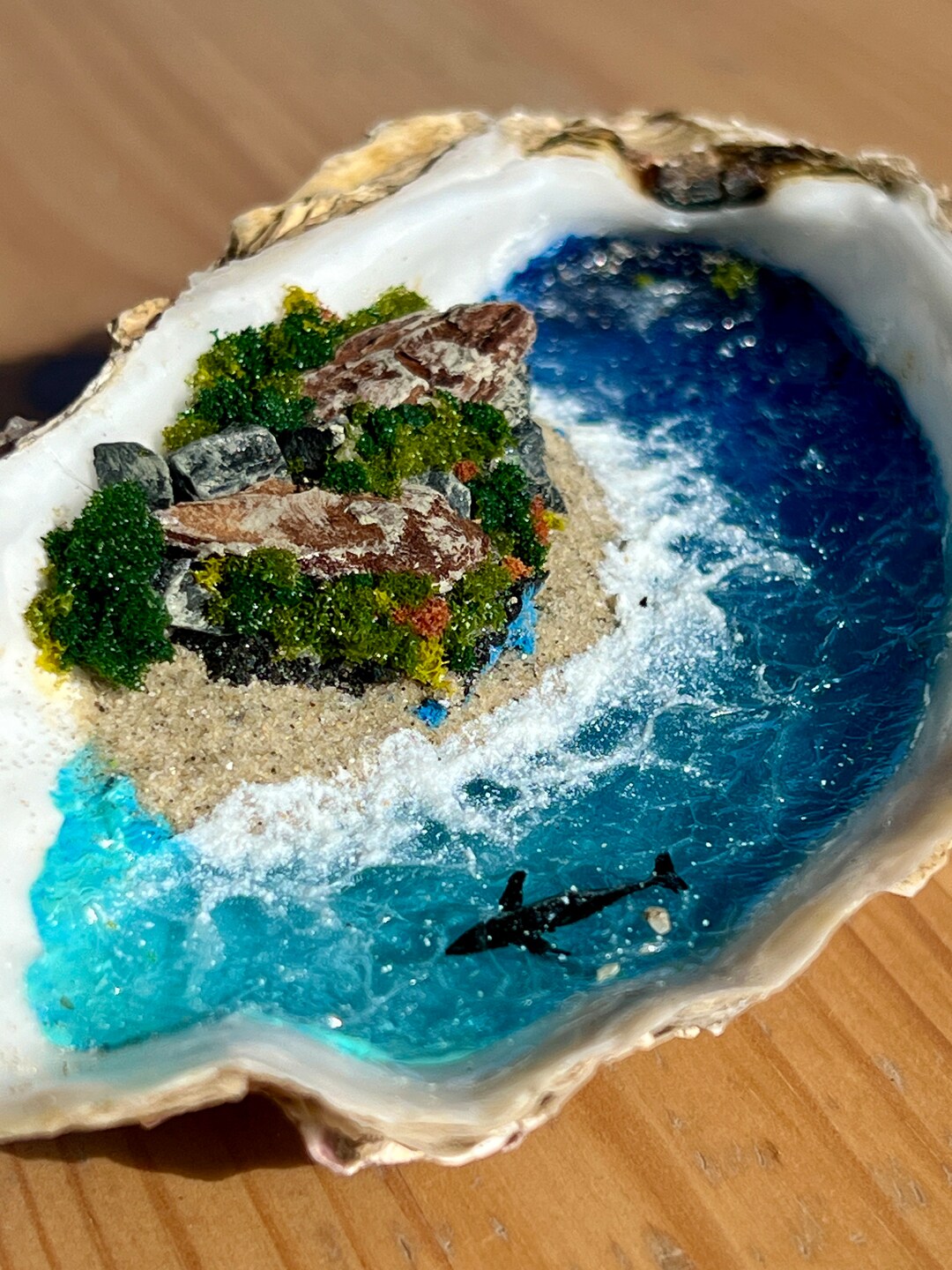 The Beach in the Oyster Shell Miniature Model Display Craft - Etsy