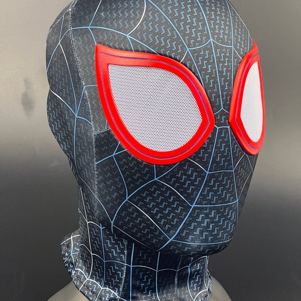 Spiderman Miles Morales Mask With Face Shell - Etsy