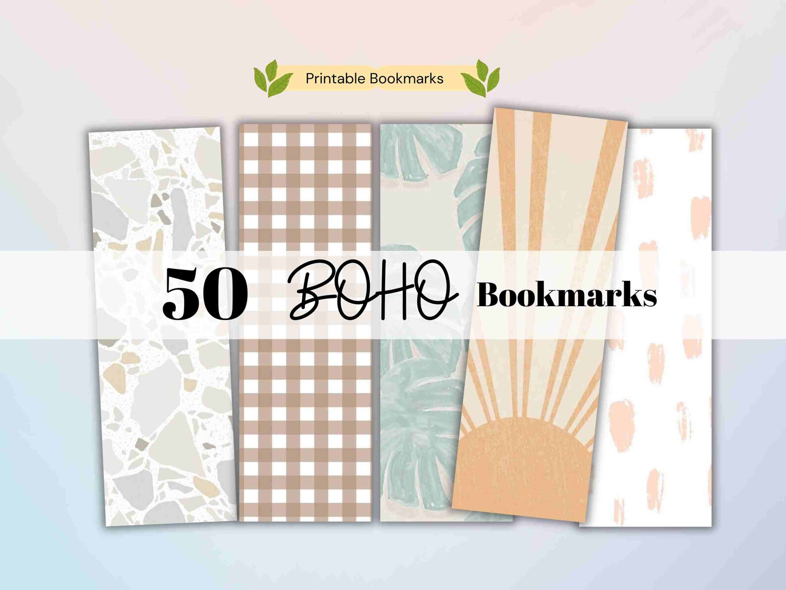 Printable Bookmark Template, Bookmark Bundle, Printable Bookmarks Set ...