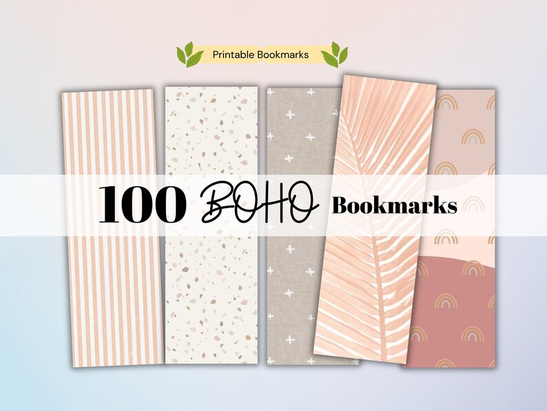 Printable Bookmark Template, Bookmark Bundle, Printable Bookmarks Set ...