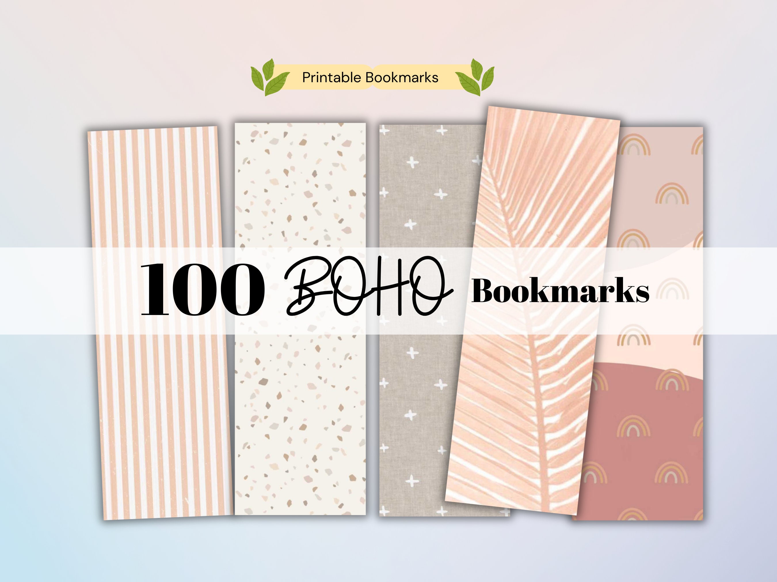 Printable Bookmark Template, Bookmark Bundle, Printable Bookmarks Set ...