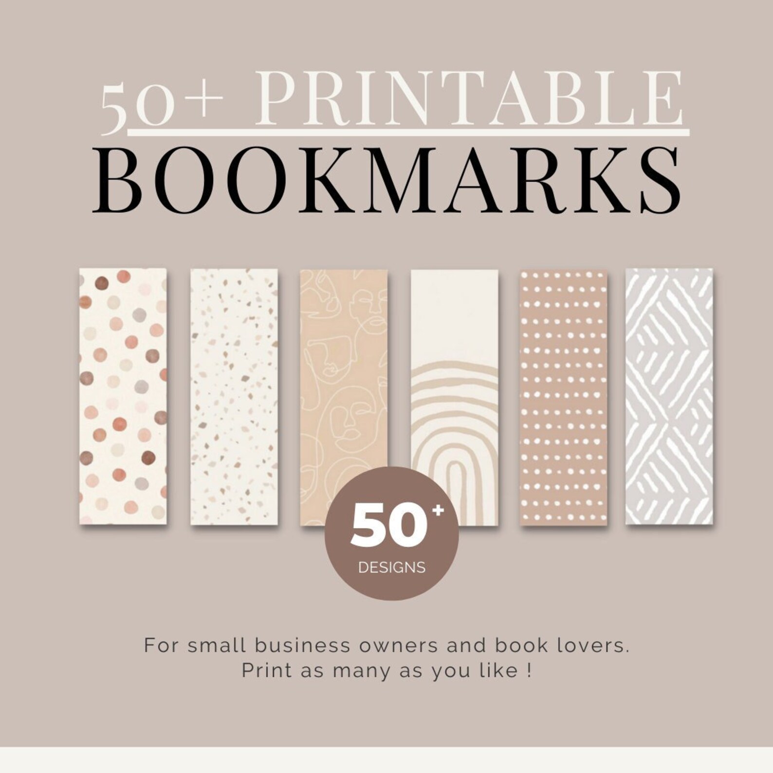 Printable Bookmark Template, Bookmark Bundle, Printable Bookmarks Set ...