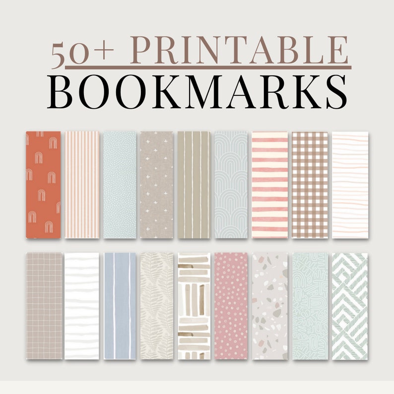 Printable Bookmark Template Bookmark Bundle Printable - Etsy