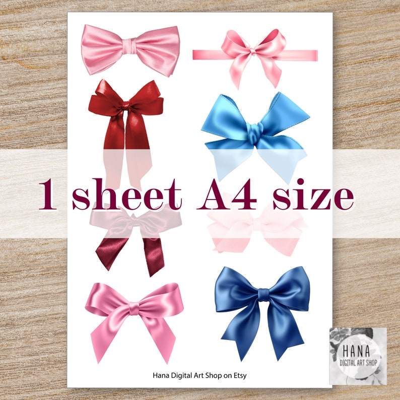 Digital Bows Clipart Collection | Colorful Bow Illustrations | Instant ...