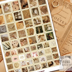 48 LIGHT ACADEMIA AESTHETICS Stamps, Printable Stamp, Vintage Stamp ...