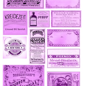 PURPLE VINTAGE EPHEMERA, Pink Junk Journal, Pink Printable Kit, Vintage ...