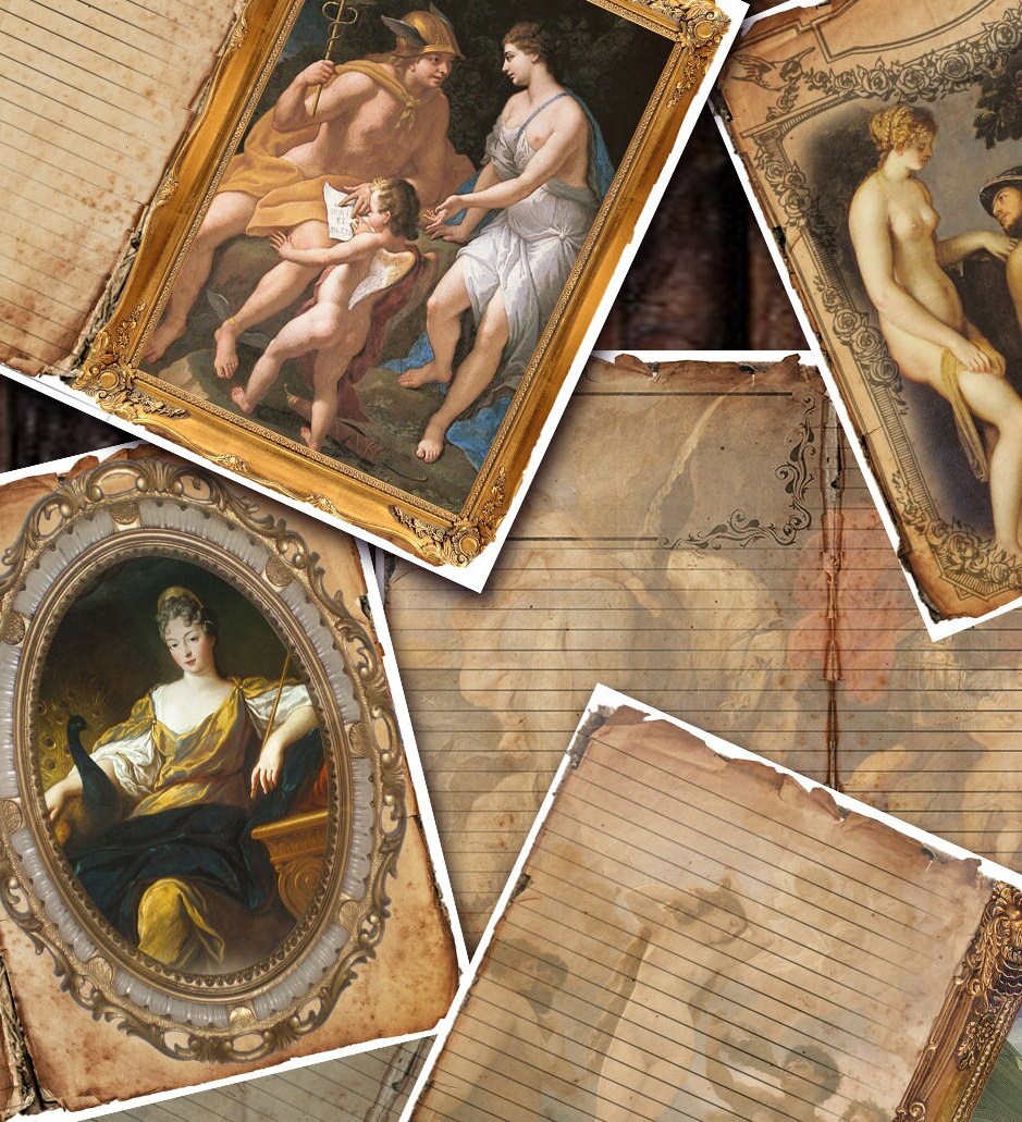 GREEK GOD Double Pages, Ephemera, Vintage Paper, Vintage Journal ...