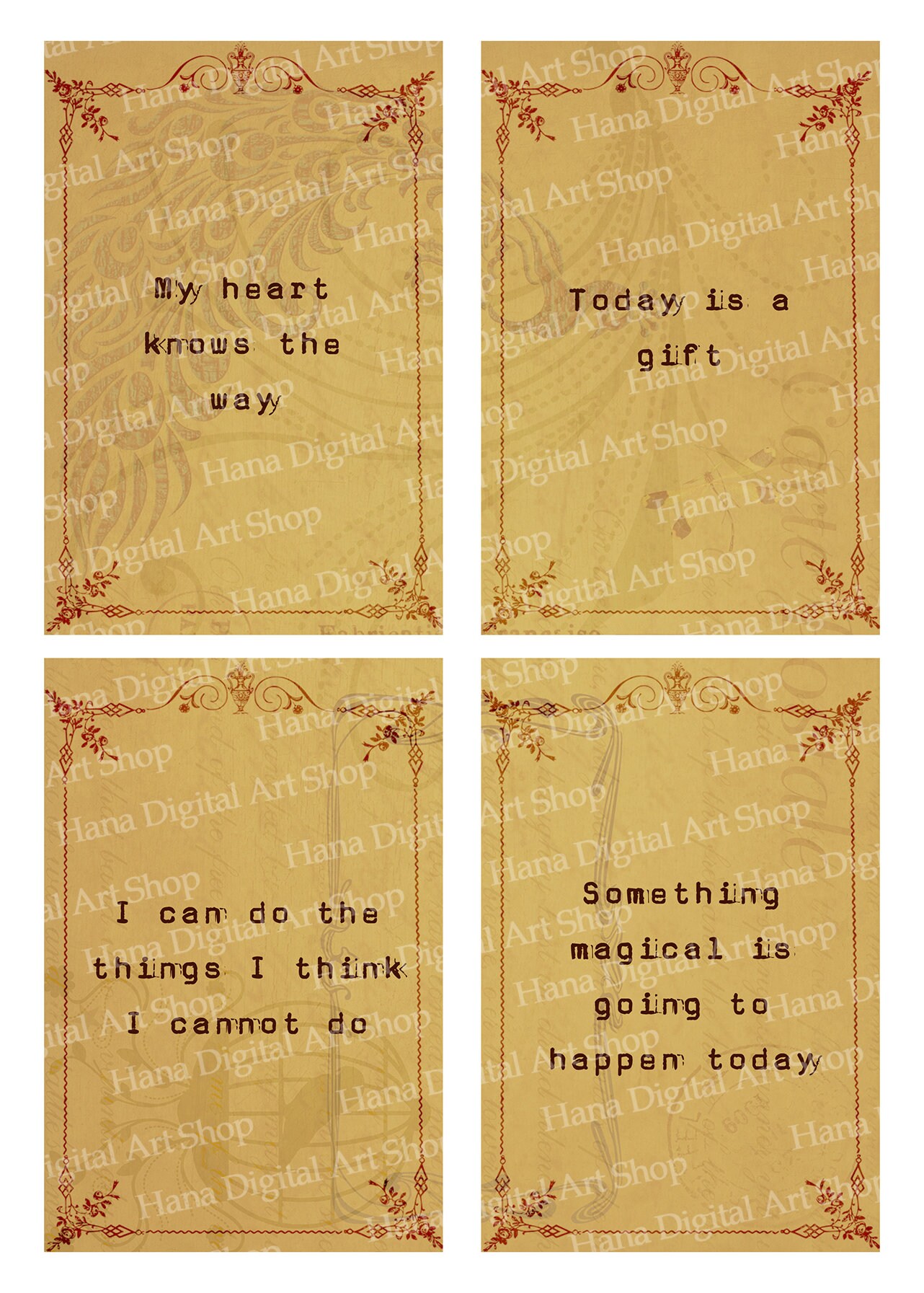 POSITIVE AFFIRMATIONS Affirmations for a Great Day Vintage - Etsy