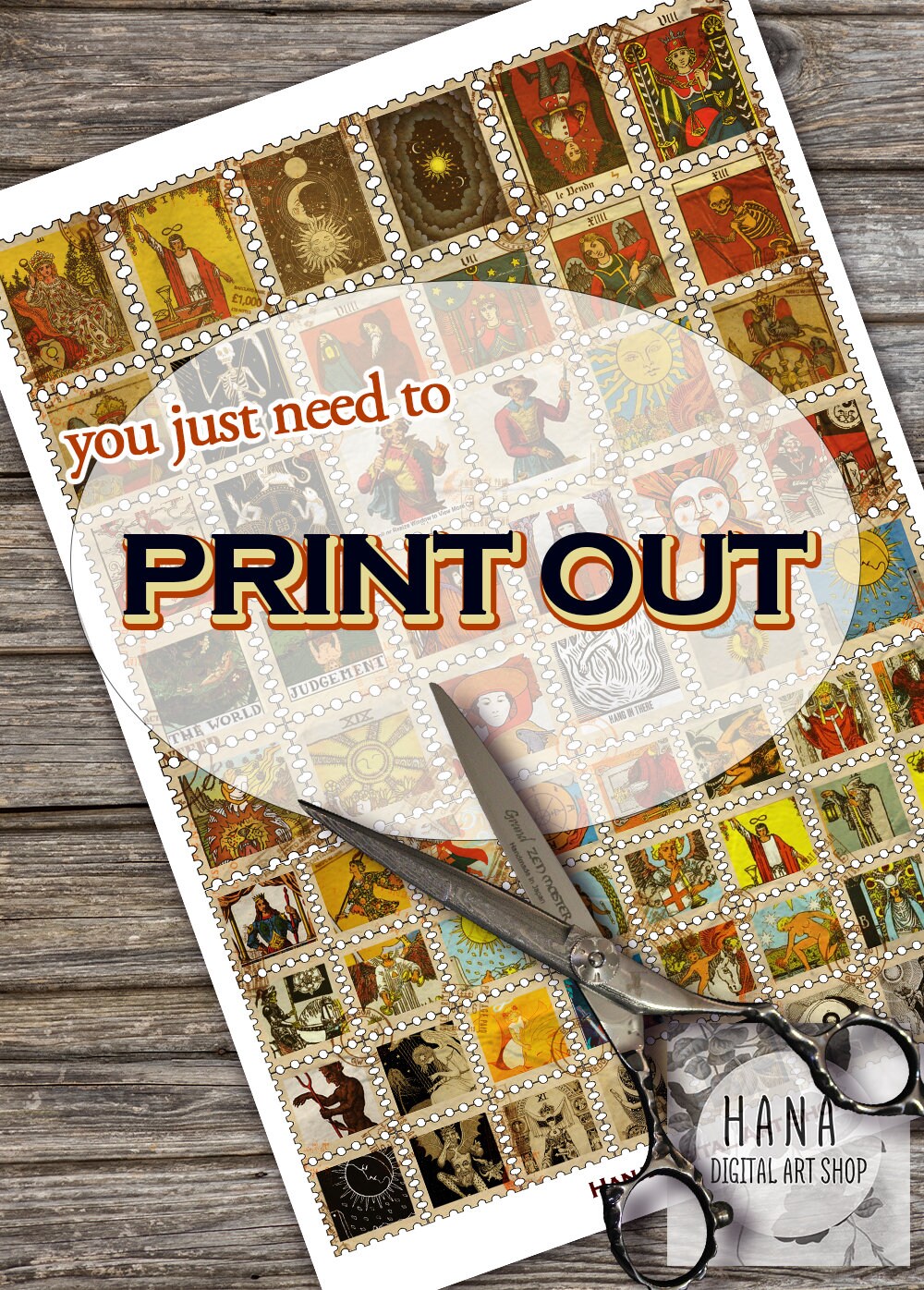 48 TAROT STAMPS, Fairy Printable Stamp, Vintage Stamp, Fairy Stamps ...