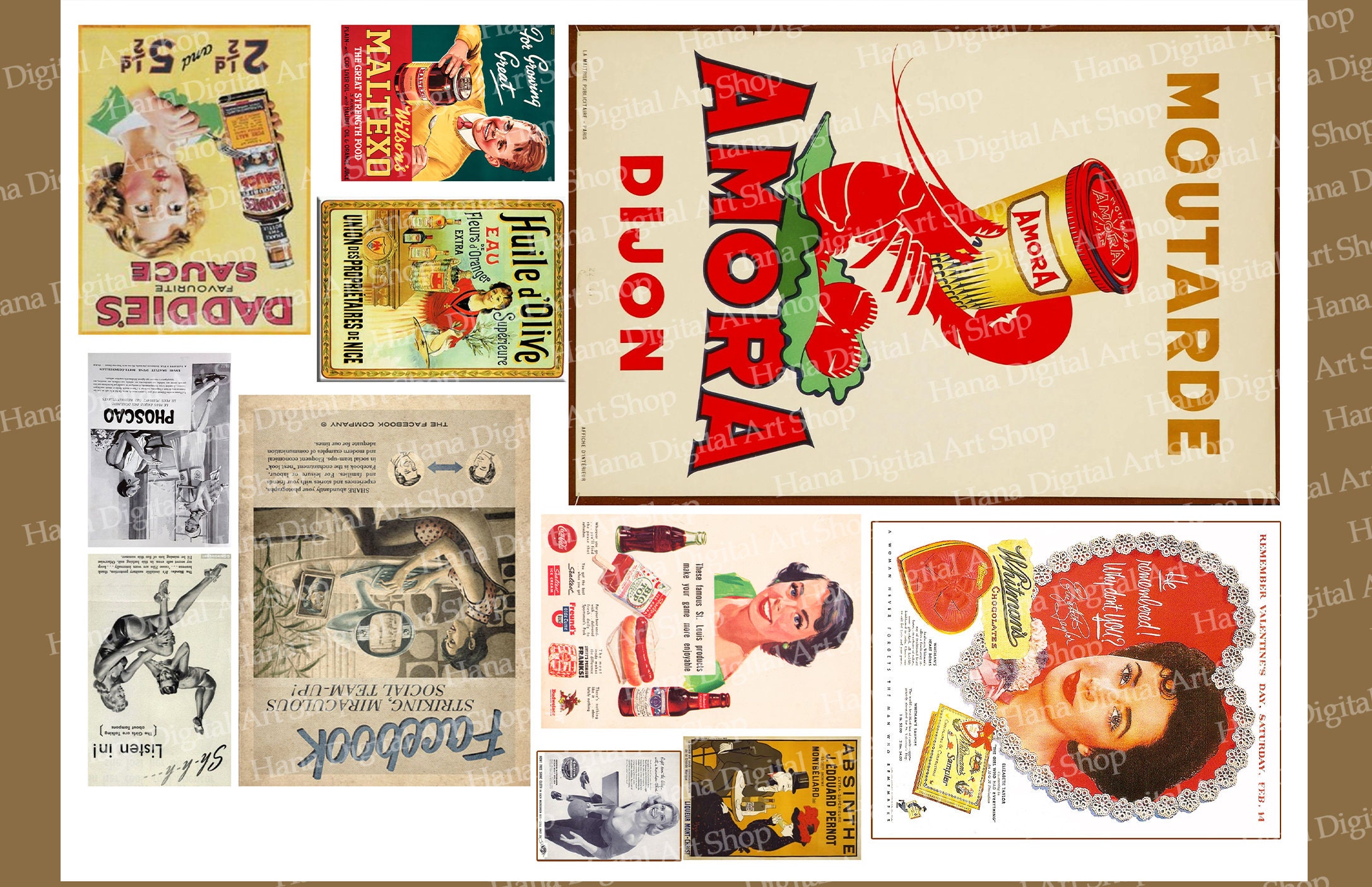 VINTAGE ADVERTISEMENT POSTER, Retro Poster, Advertisement Kit, Vintage ...