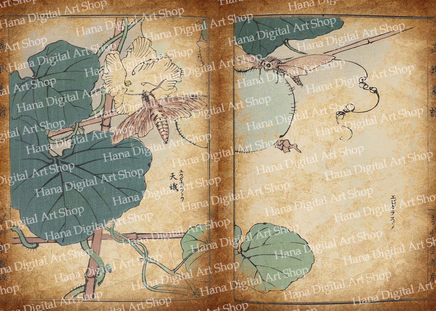 VINTAGE JAPANESE Printable Pages for Junk Journals, Japanese Ephemera ...